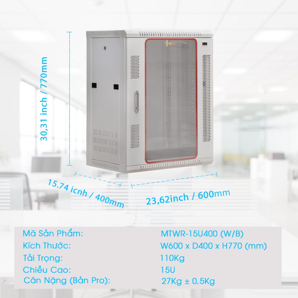 Review chi tiết tủ rack 15U Maxtel | Thiết bị mạng giá rẻ